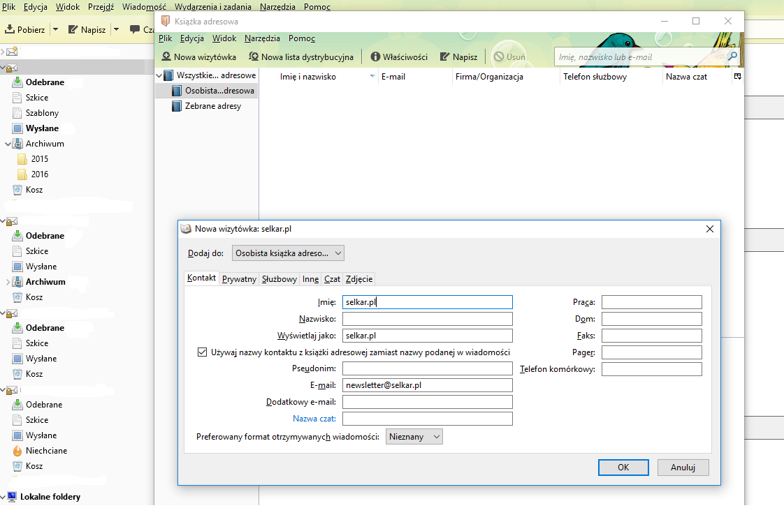 Jak dodać nas adres email do zaufanych